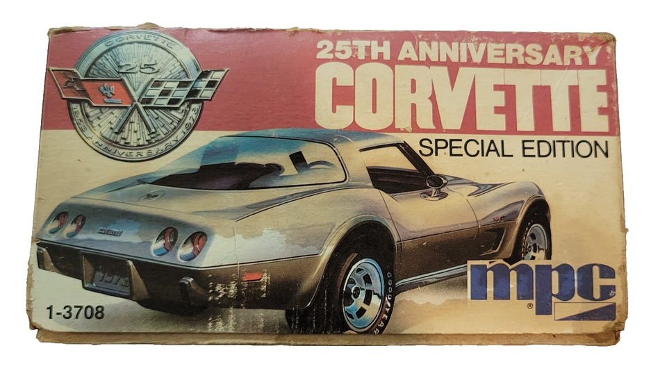 MPC Vintage 25th Anniversary Corvette Model kit 1/25 scale 1-3708 OPEN ...