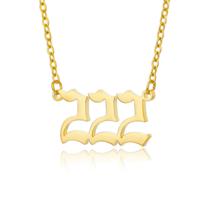 777 Lucky Angel Devil Number Charm Card Gold Woman Ladies Choker Chain ...