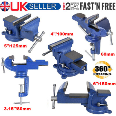 Heavy Duty Engineers Vise Swivel Base Workshop Vice Clamp Jaw Work ...