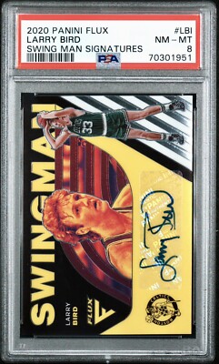 2020-21 Panini Flux Larry Bird Swingman Auto Insert Boston Celtics PSA ...