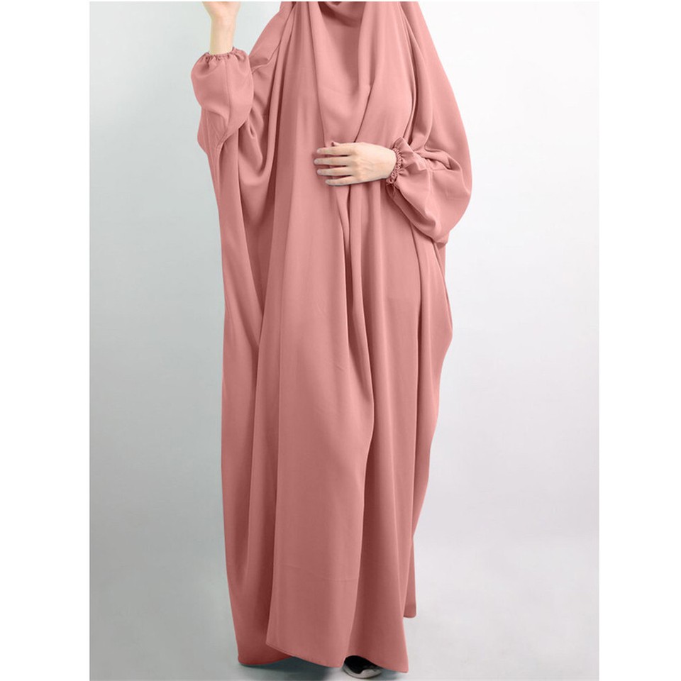 One Size Overhead Burqa Kaftan Robe Muslim Women Long Dress Islamic ...