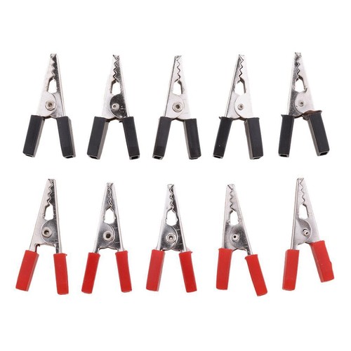 10pcs Miniature Alligator Test Clips Cable Leadscrew Probe | eBay