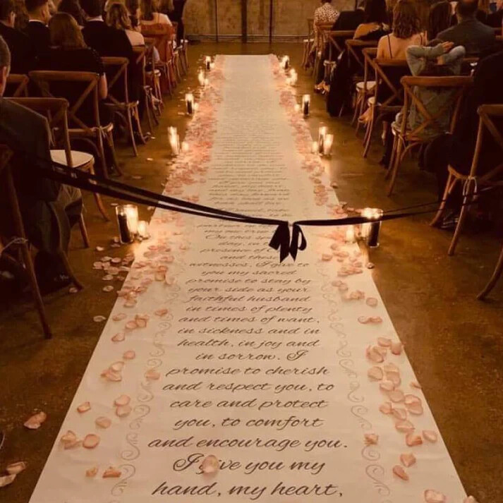 Custom Wedding Aisle Runner, Your Wedding Vows, 20-100 Feet | eBay