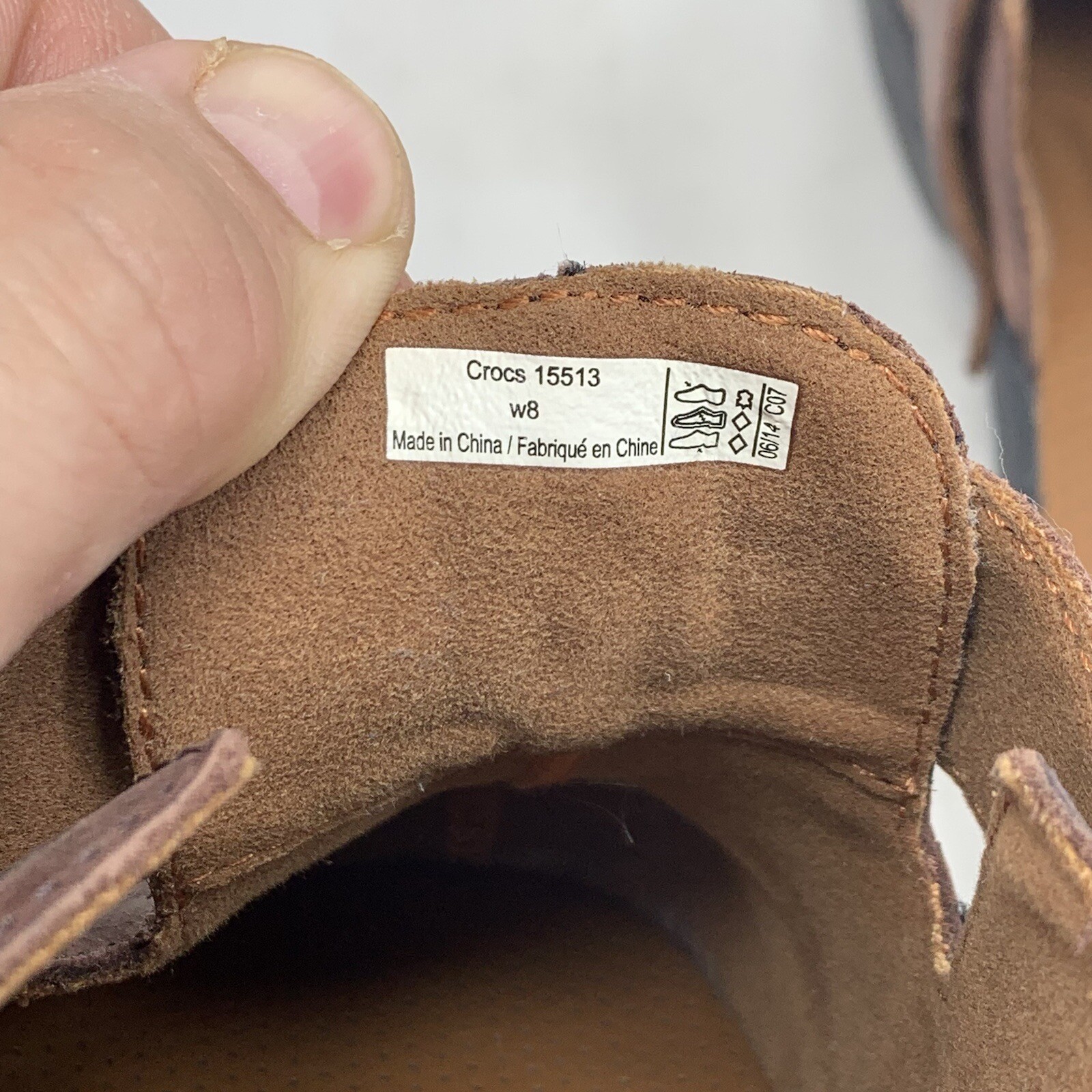 Crocs Cobbler Buckle Strap Brown Leather Platform Clo… - Gem