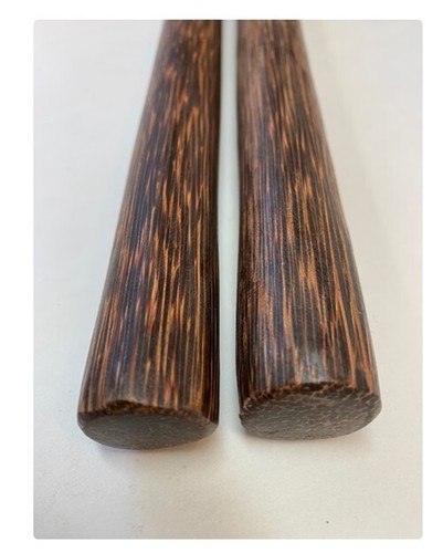 2 Authentic Filipino Escrima Kali Arnis BAHI Hardwood Demo Sticks Set ...