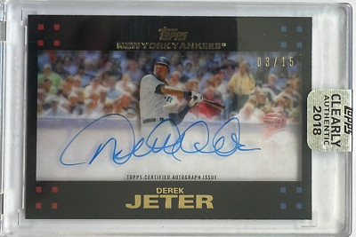 DEREK JETER 2007 Reprint 03/15 Autograph 2017 TOPPS CLEARLY AUTHENTIC ...