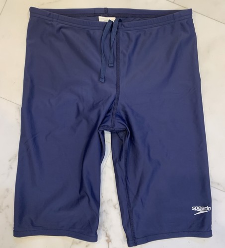 Speedo PowerFlex Eco Jammer Compression Shorts Mens Size 32 Navy Swim ...