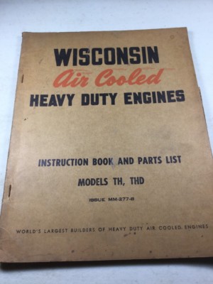Wisconsin TH, THD Engines Instruction Book & Parts List | eBay