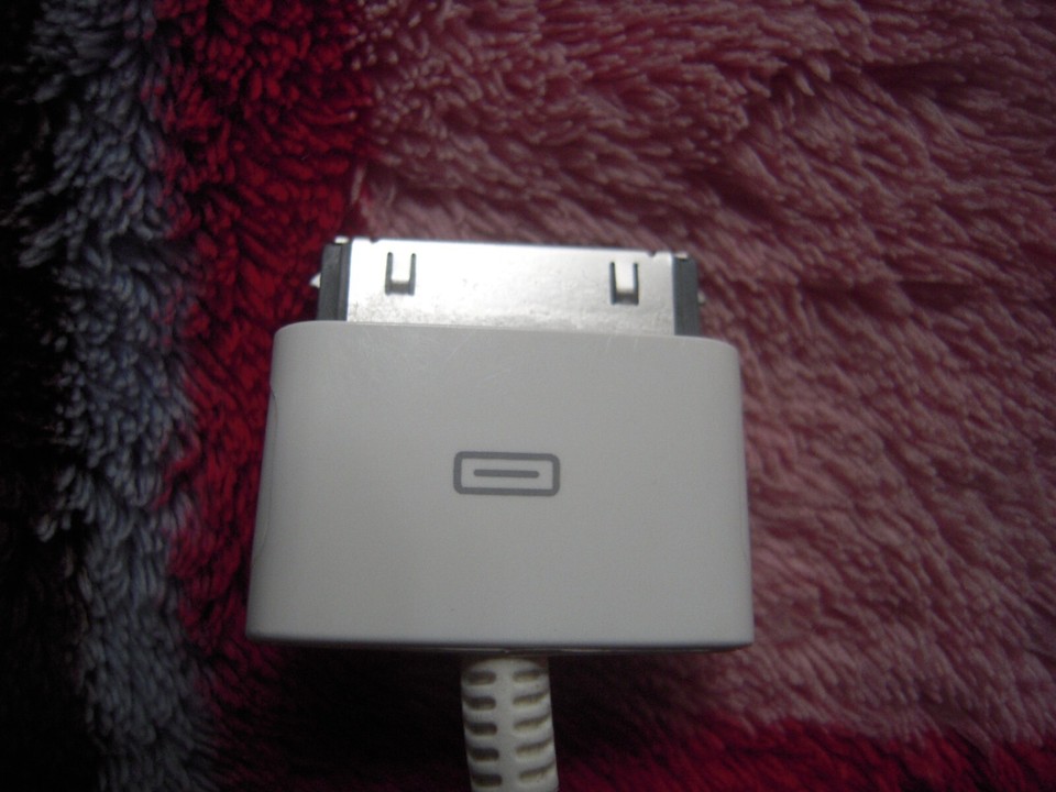 VINTAGE 2004 OEM APPLE WHITE IPOD DOCK CONNECTOR USB 2.0 W 38" CORD ...