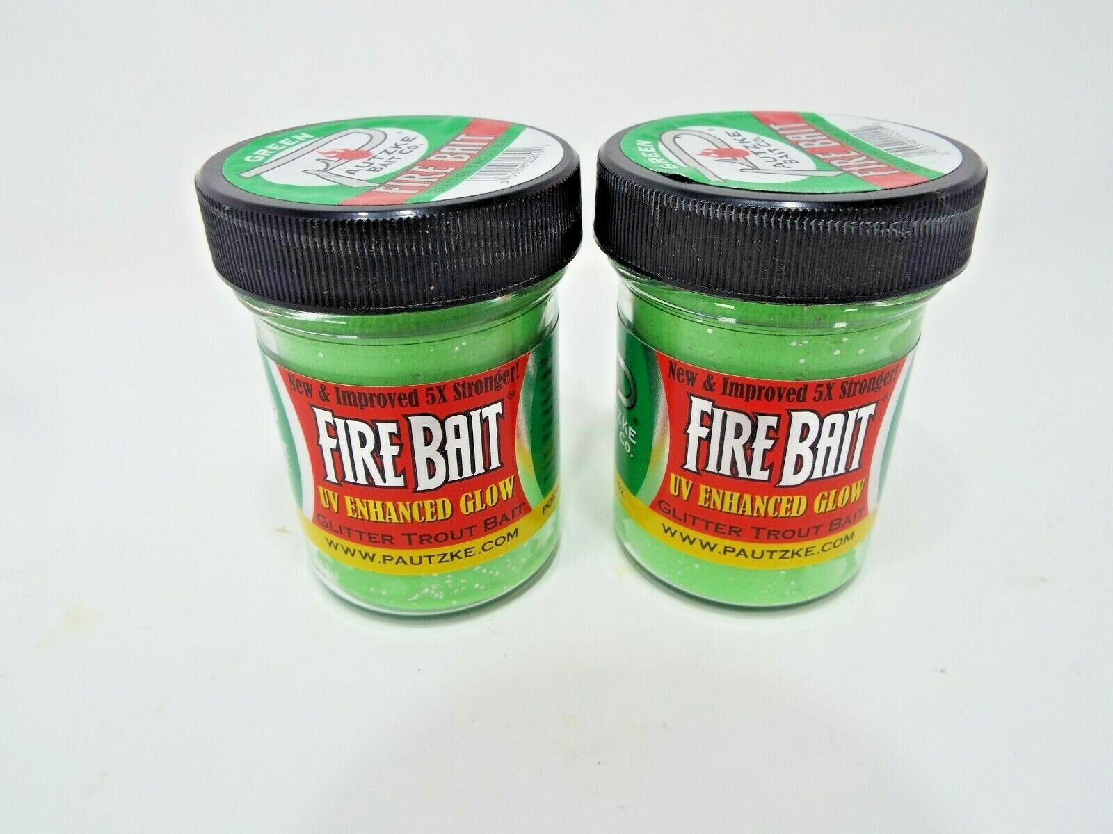 Lot of 2 Pautzke Fire Bait Dough Glitter Trout Fishing Bait 1.5oz Jars ...