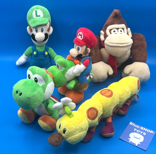 Lot 5 Super Mario World Plush Toy Mario Luigi Donkey Kong Yoshi set ...