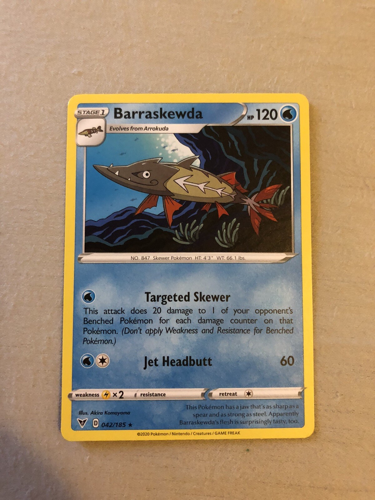 Barraskewda - 042/185 - Non-Holo Rare - Vivid Voltage - Pokemon Card | eBay