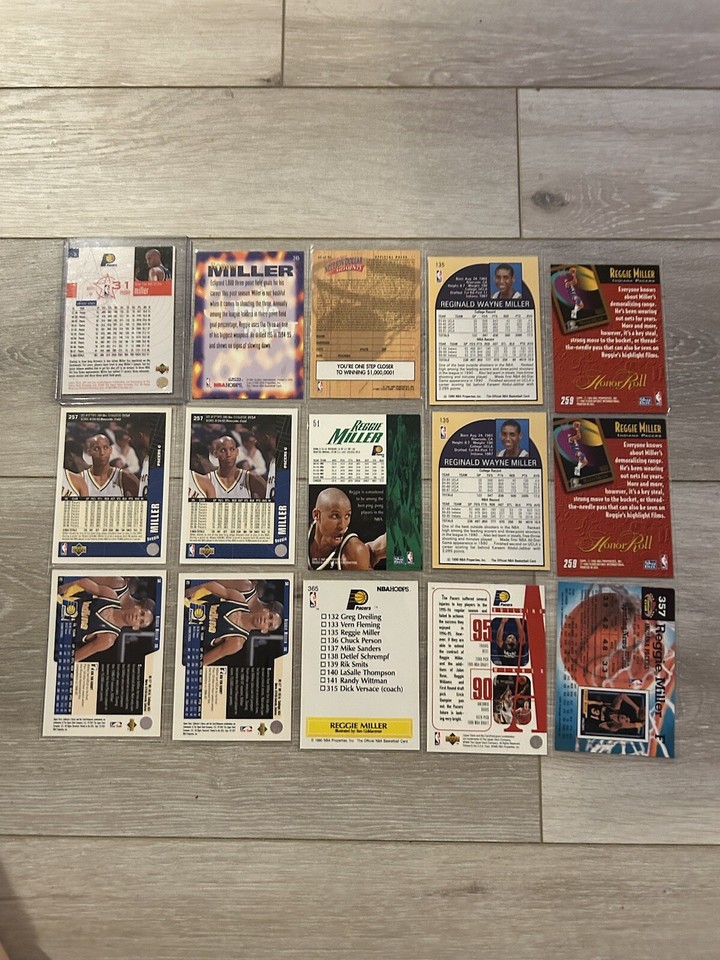 Reggie Miller Card Collection Lot Of 15 Cards | eBay