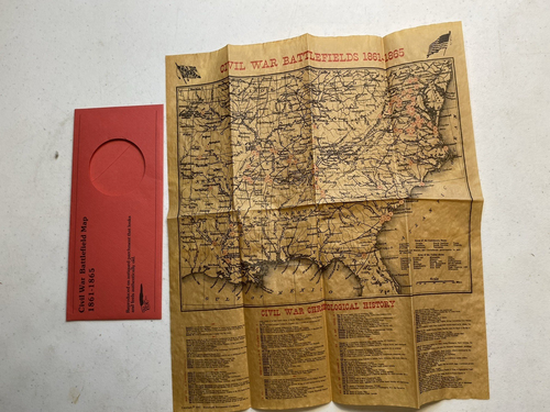Reproduction Civil War Battlefield Map 1861-1865 | eBay