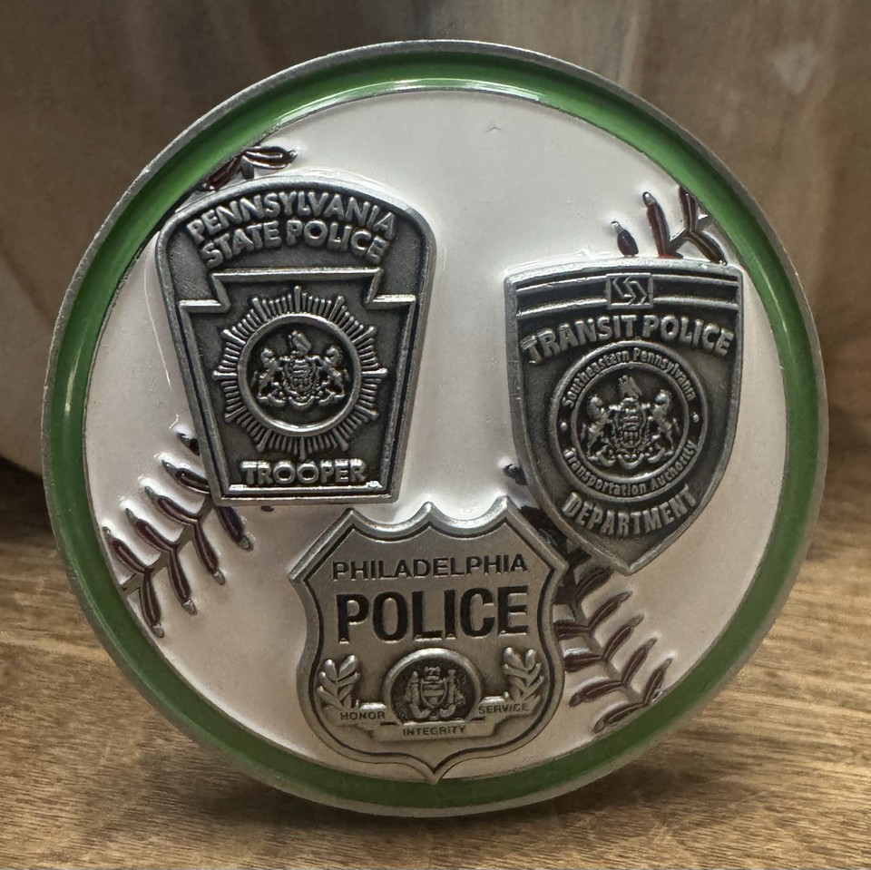 Philadelphia Phillies Police Challenge Coin Red October Septa PSP ...