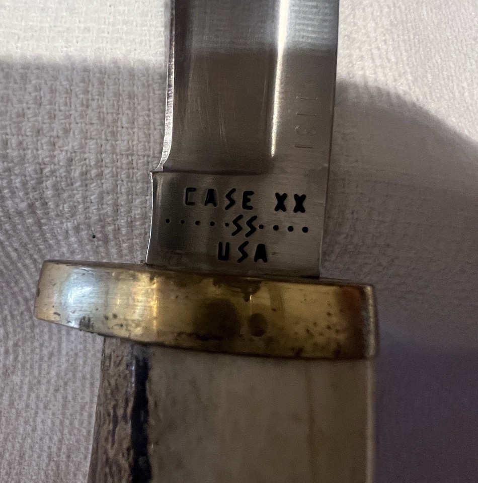 Vintage Case XX 5300 Nine Dot Stag Apache Fixed Blade Knife Serial No ...