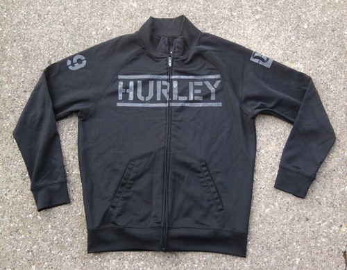 Hurley 99 Full Zip Black Jacket ~ Men's Medium M ~ Long Sleeve Buckle ...