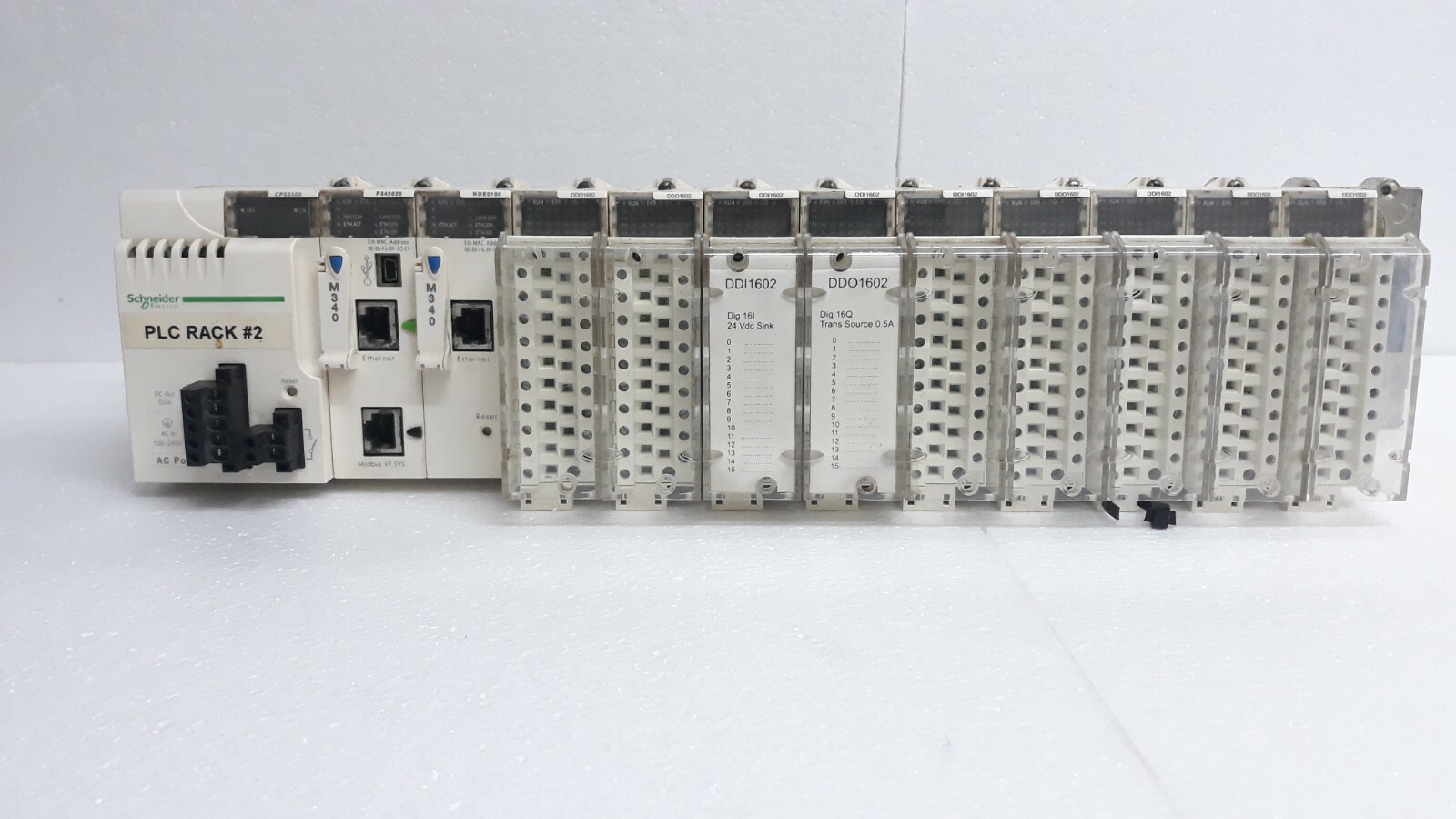 SCHNEIDER PLC SET CPS3500+P342020+N0E0100+DDO1602+DDI1602+XBP1200 ...