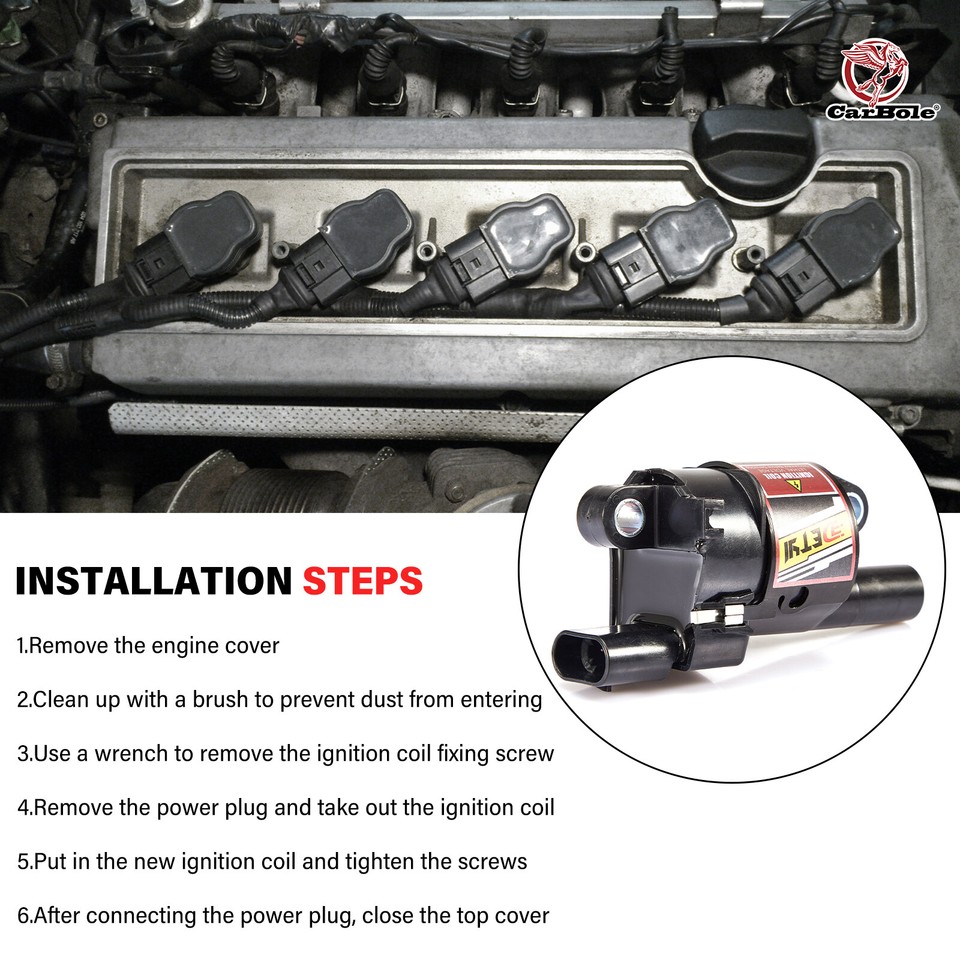 8 Pack Ignition Coil Kits UF414 Fit Chevy Silverado 1500 2008-2016 V8 5 ...