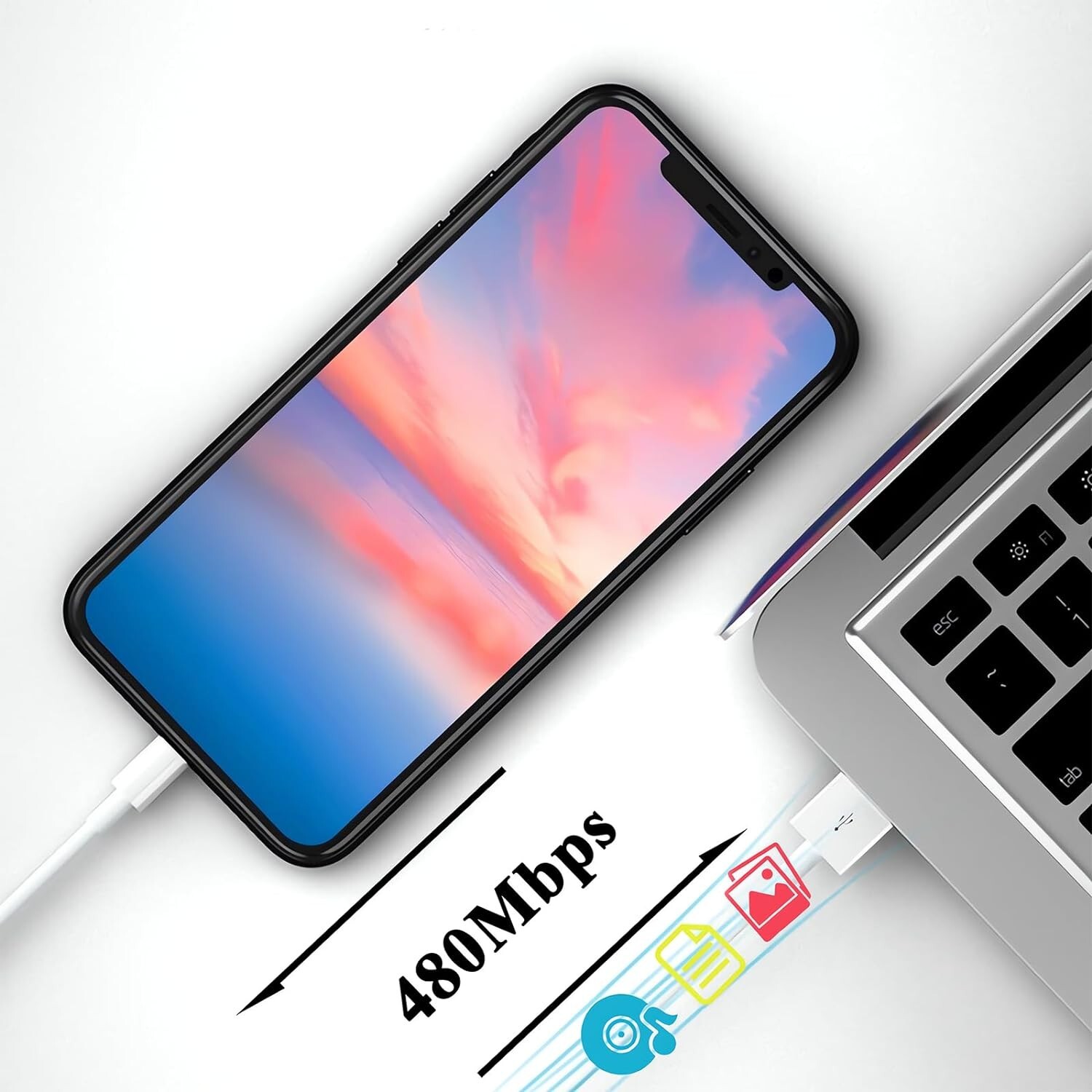 3M USB For Apple iPhone Long Charger Fast Cable USB Lead 6 7 8 X XR 11 ...