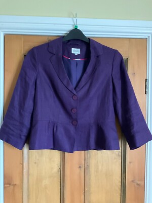 Beautiful Kaliko Ladies fully lined purple linen jacket. Excellent ...