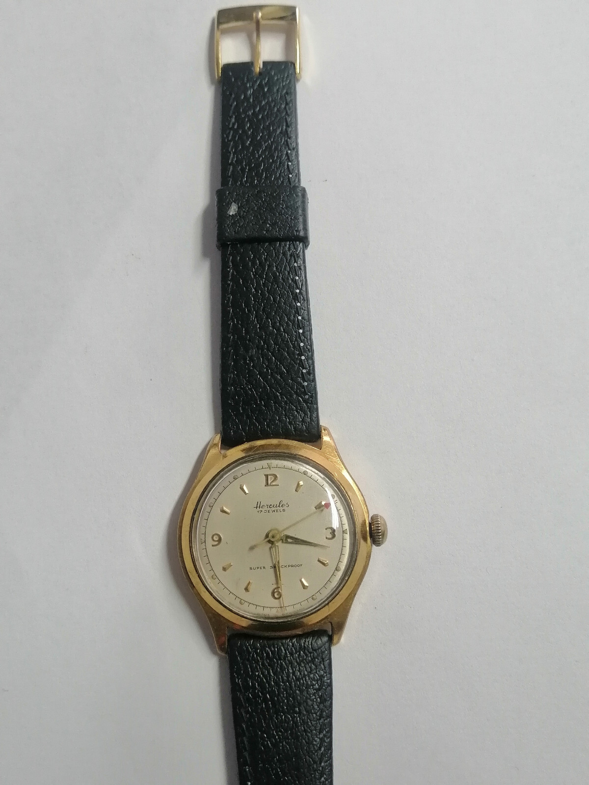 Vintage HERCULES Swiss Made Watch 1960’s Gold plated! - Gem