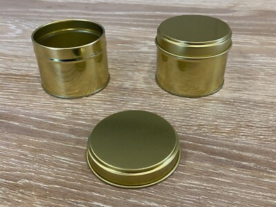 Metal Tins with Lid, 100ml - 18 pack - Gold coloured | eBay UK