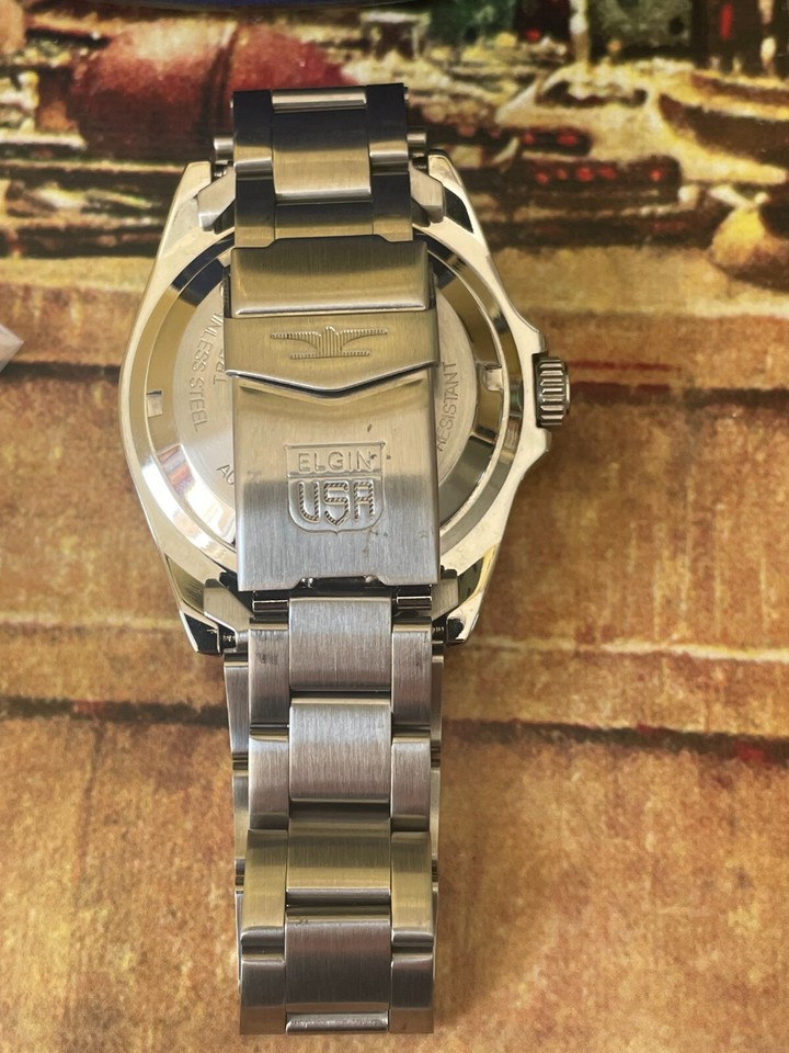 Elgin Automatic 660 ft Diver men's watch, 39mm, beautiful Blue with ...