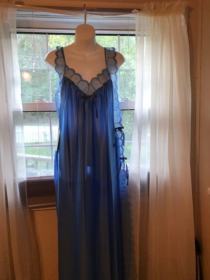 Long Lace Trimmed Toga style Gown with Side Slit | eBay