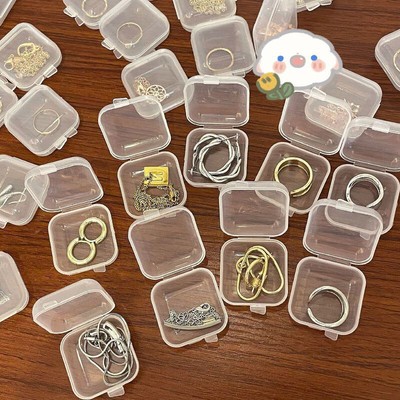 10Pcs Mini Storage Box Transparent Square Plastic Case Jewelry ...