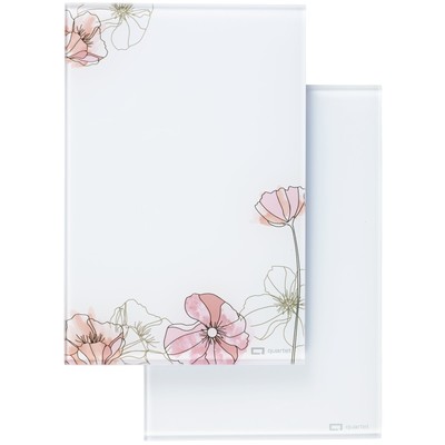 Quartet Glass Dry-Erase Notepad, Floral Design, 2 Pack, 9" x 6", Small ...