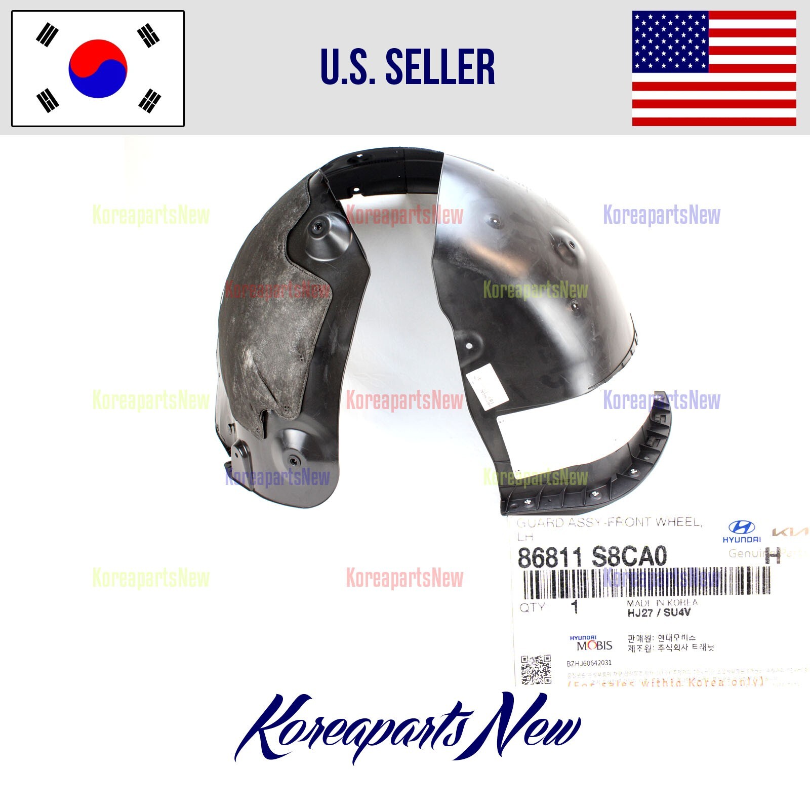 FRONT Fender Liner Left DRIVER side 86811S8CA0 ⭐OEM⭐ Hyundai Palisade ...