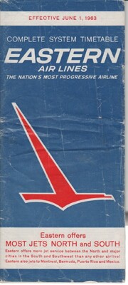 Eastern Air Lines timetable 1963/06/01 | eBay