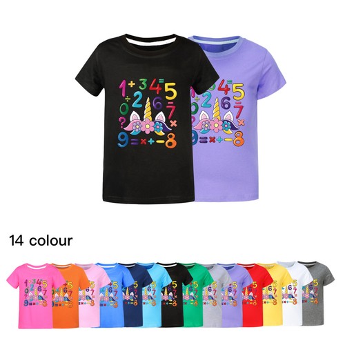 2026 Boys Girls Maths Number Day T-shirts Short Sleeve Summer Cotton ...