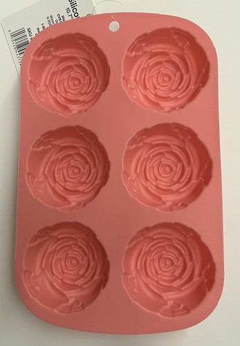 New Red & Pink Silicone Mold 10.7" L x 6.9" W Six Pink Roses | eBay