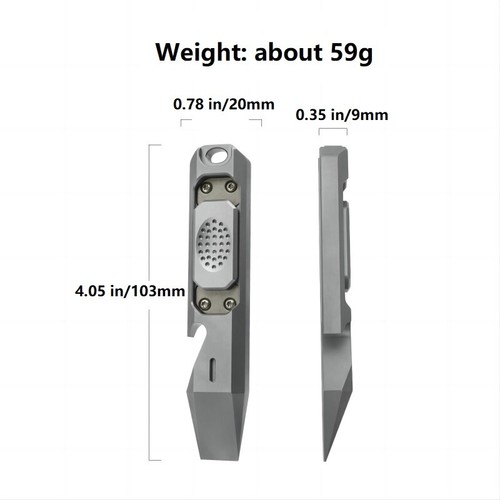 EDC Titanium Pry Bar Crowbar Bottle Opener Fidget Slider Toy Pocket ...