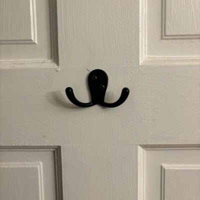 Zinc Robe Hook - Flat Black, 5-Pack | eBay