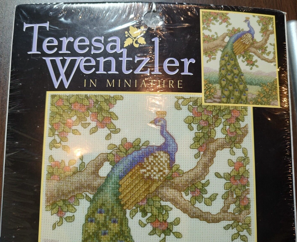 Peacock Majesty - Teresa Wentzler in Miniature Counted Cross Kit ...