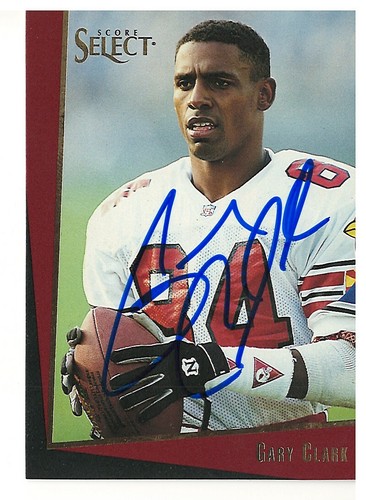 GARY CLARK WASHINGTON REDSKINS 2X SUPER BOWL CHAMP SIGNED FOOTBALL CARD ...
