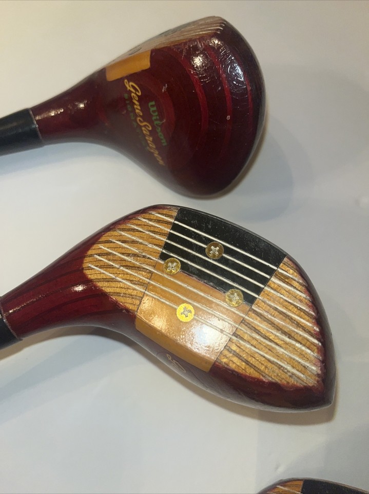 Wilson Gene Sarazen 4250 Signature 1,2,3 Golf Woods Set Leather Grip ...