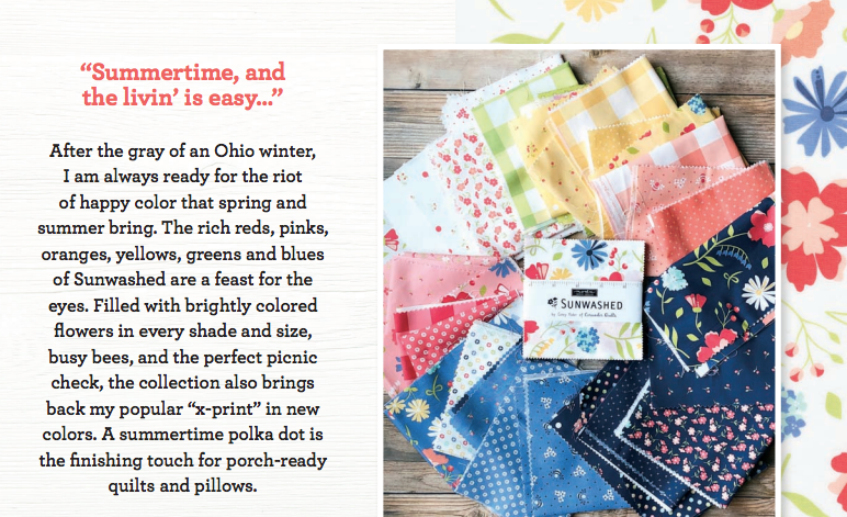 Moda SUNWASHED Corey Yoder Quilting MINI CHARM PACK 42- 2 1/2" squares ...