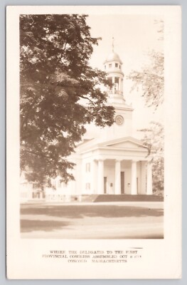 Massachusetts (MA) View RPPC Postcard: 1st Provincial Congress, 1774 ...