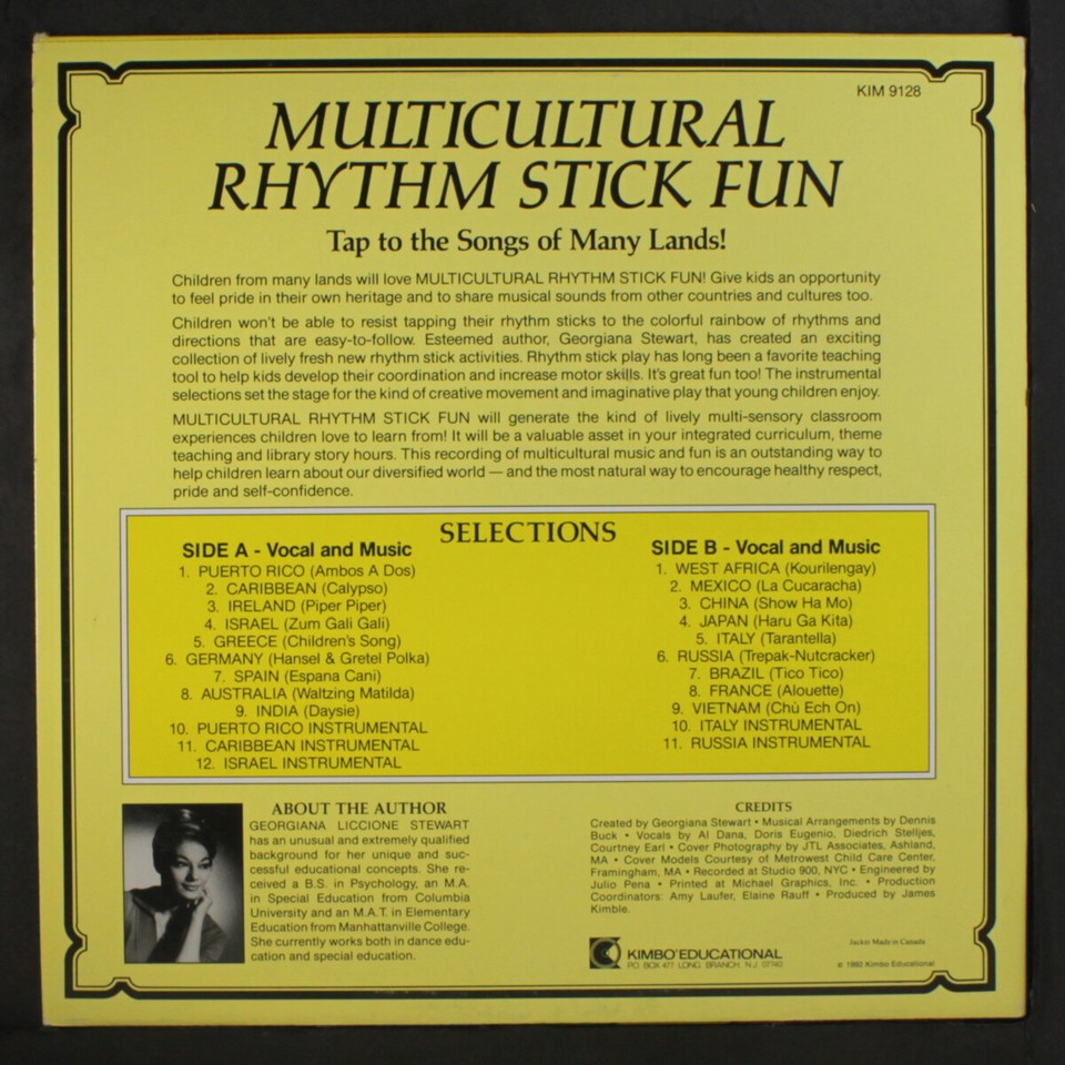 GEORGIANA STEWART: multicultural rhythm stick fun KIMBO 12" LP 33 RPM ...