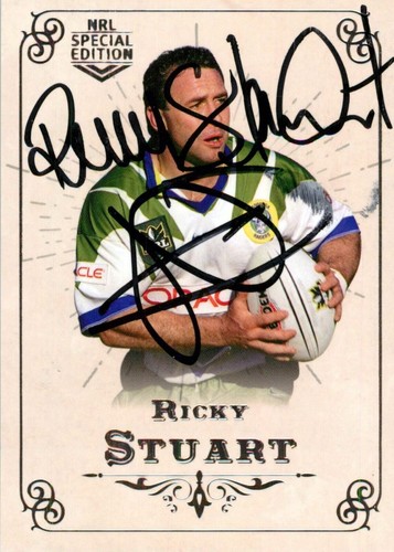 Signed 2018 CANBERRA RAIDERS NRL Card RICKY STUART Glory | eBay