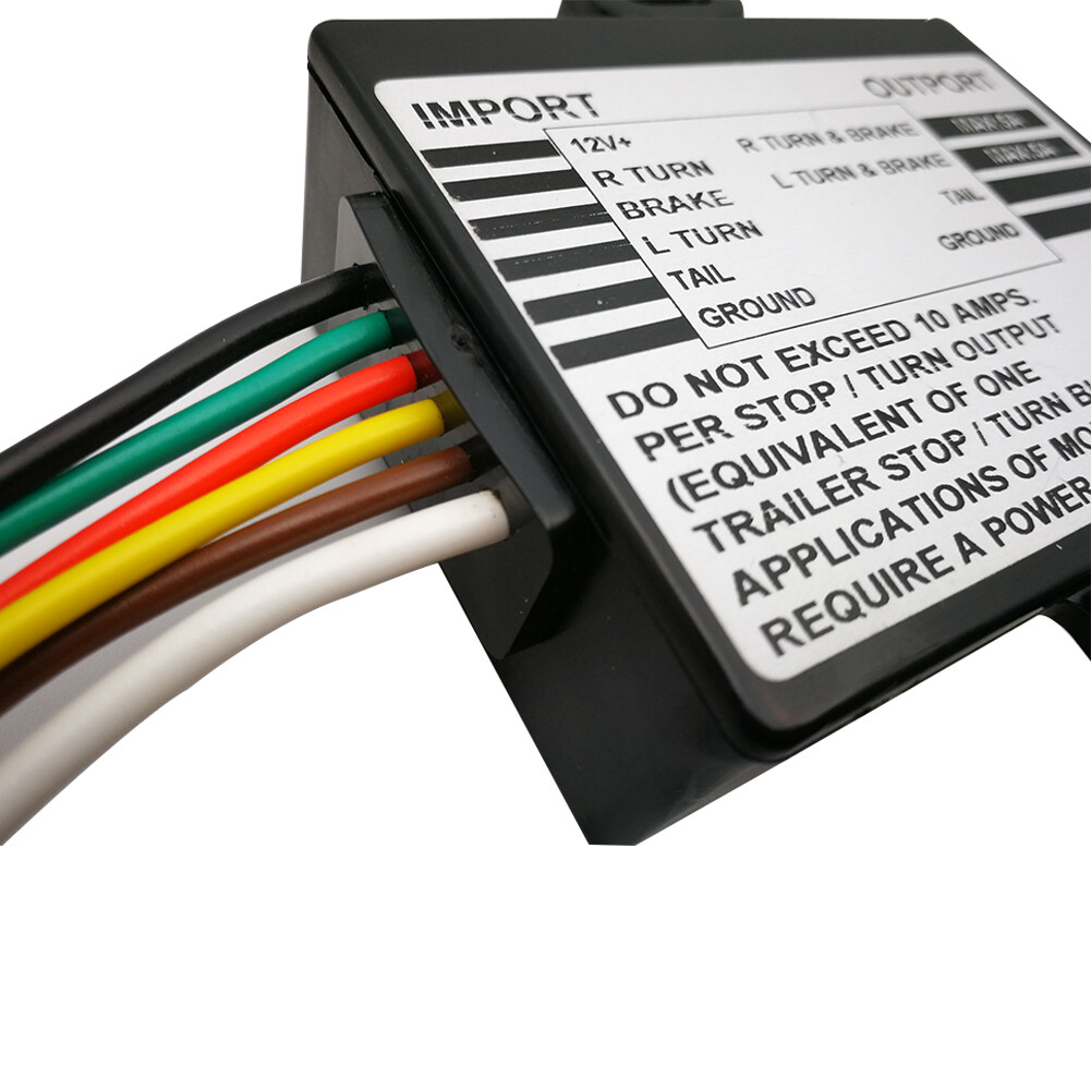 LED Compatible Powered 3 to 2 Wire Trailer Taillight Converter w 4 Way ...