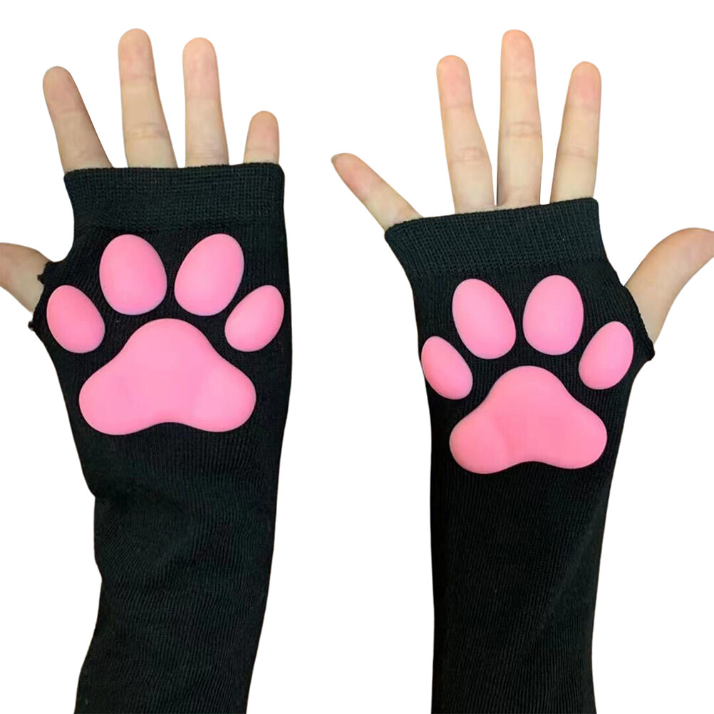 (Black) 1 Pair Cat Paw Women Kawaii Cat Paws Cosplay Girls 3D | eBay