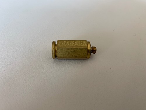 Alkon Brass Male Push-In Connector 10-32 UNF 1/4" Tube, AQ68-P-4X0 ...