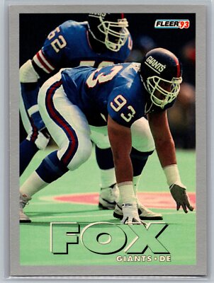 1993 Fleer Football #369 Mike Fox New York Giants | eBay
