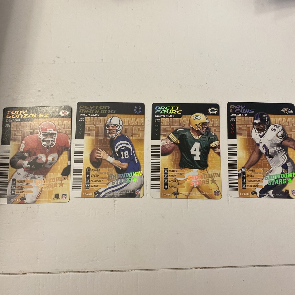2002, 2003 NFL Showdown Card lot 200+ Cards, Gold, Foils, Plays ...