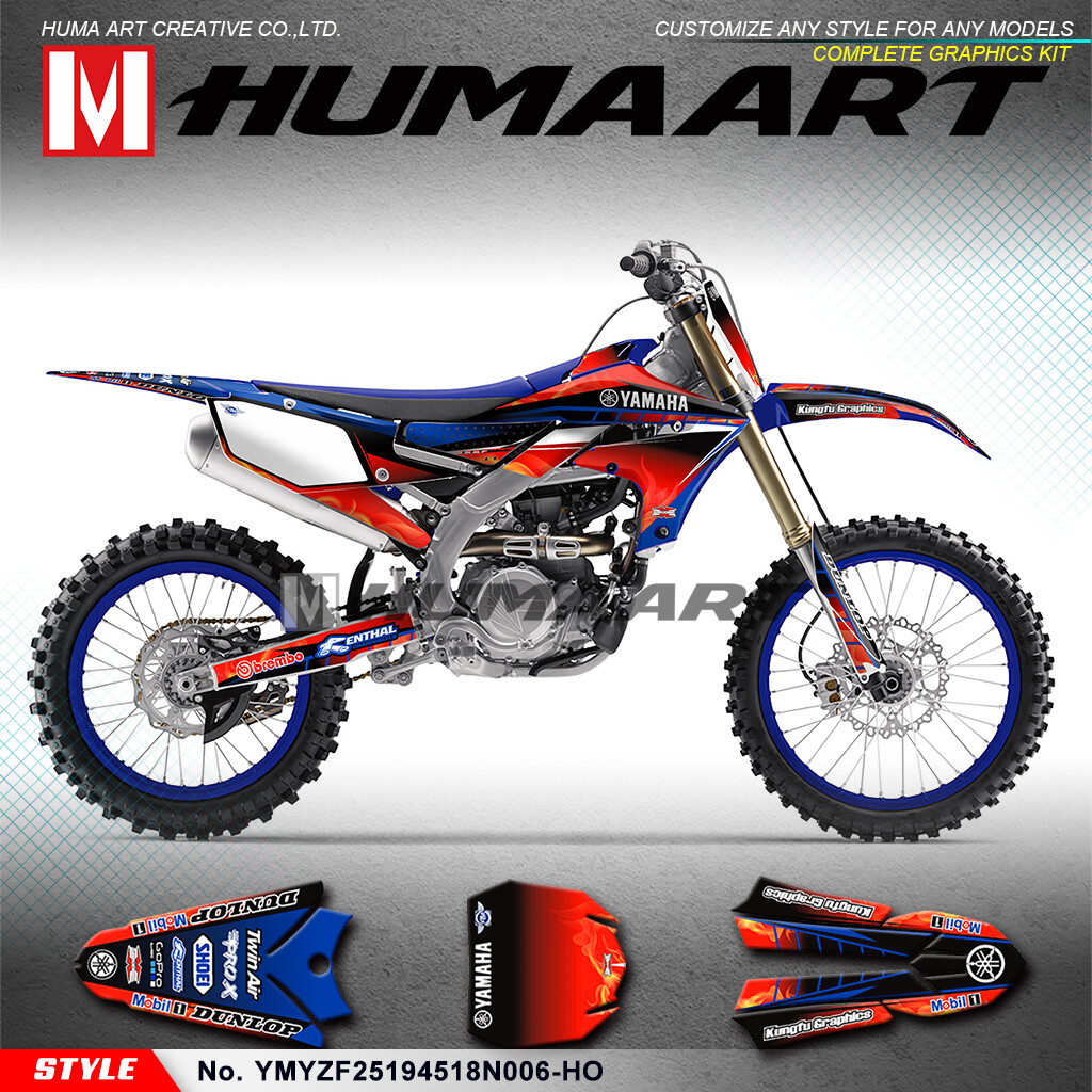 Full Graphics Vinyl Sticker Kit Decal for Yamaha YZ250F YZ250FX YZ450F ...